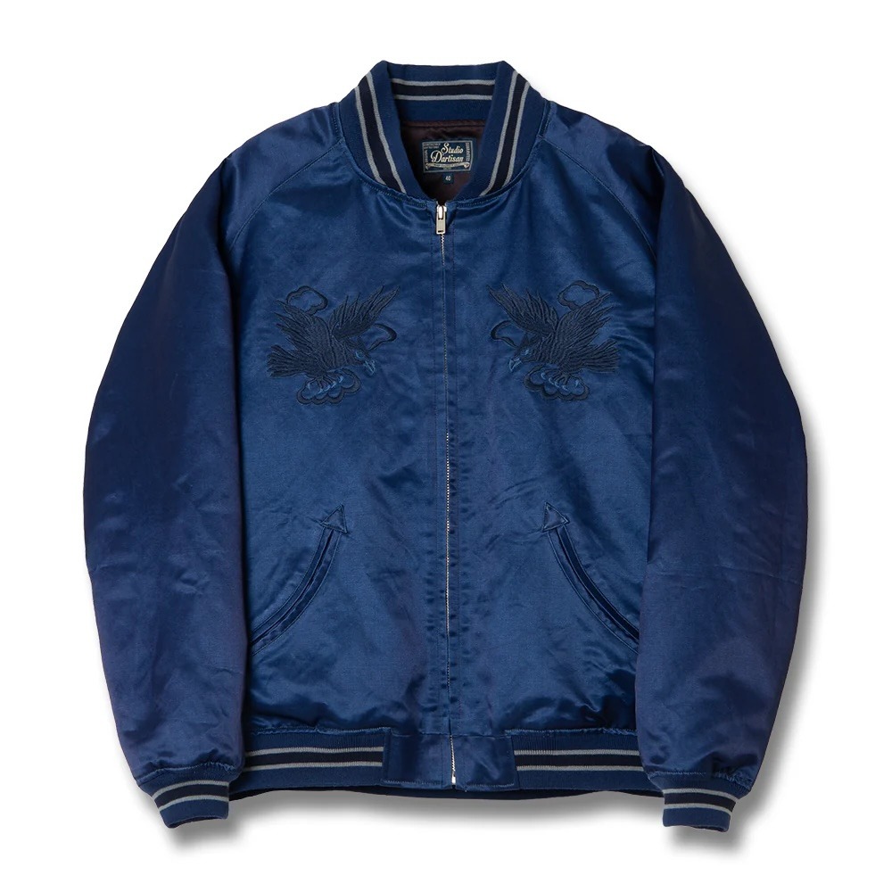 Studio D'Artisan 4622 Indigo Dyed Sukajan Jacket - Pinkomo