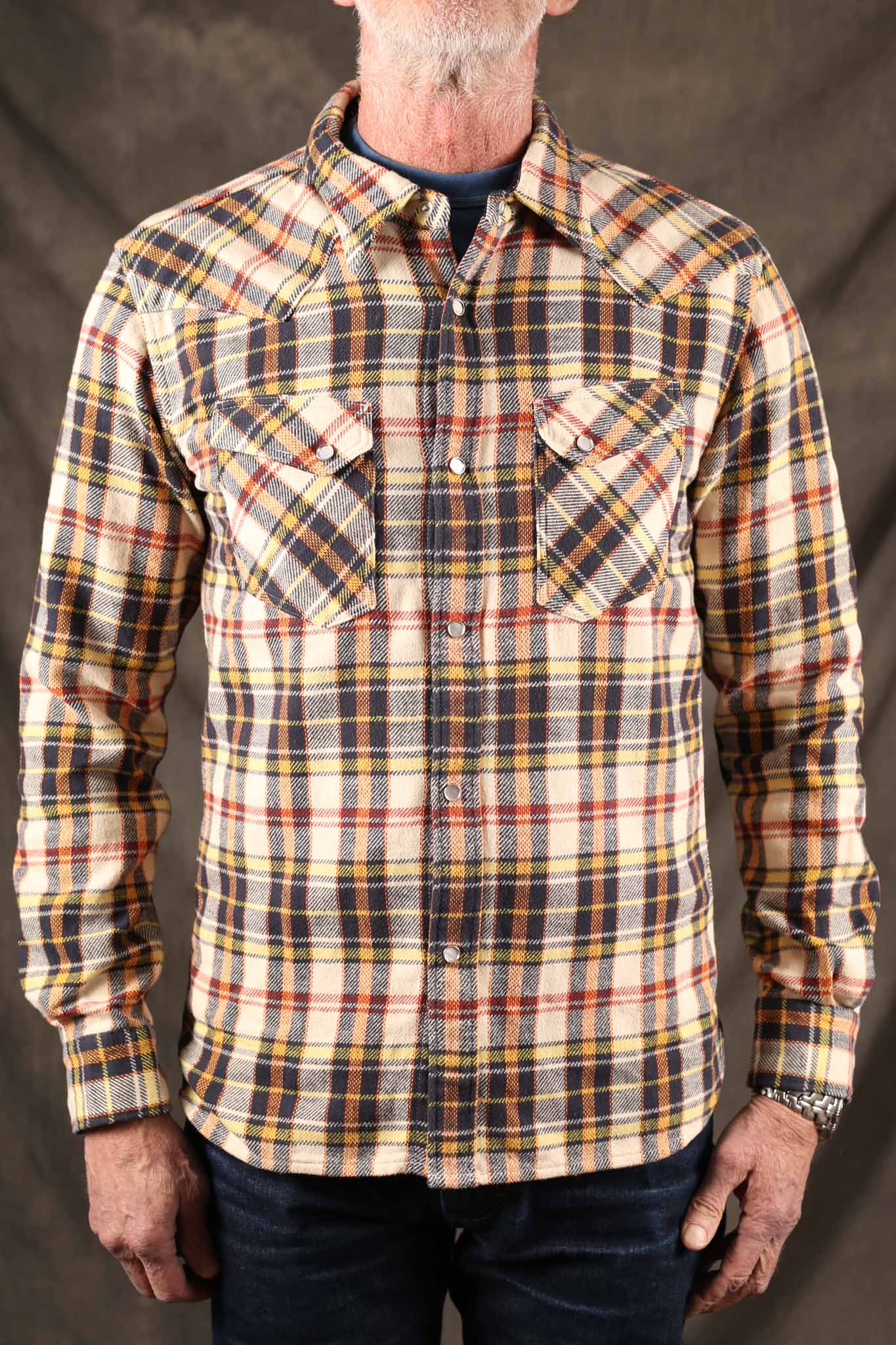 THE FLAT HEAD - FN-SNW-014L - Selvedge Check Flannel Western - Pinkomo